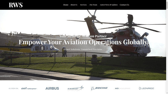 Rotor Wing Services – A premier aviation solutions website I developed ...